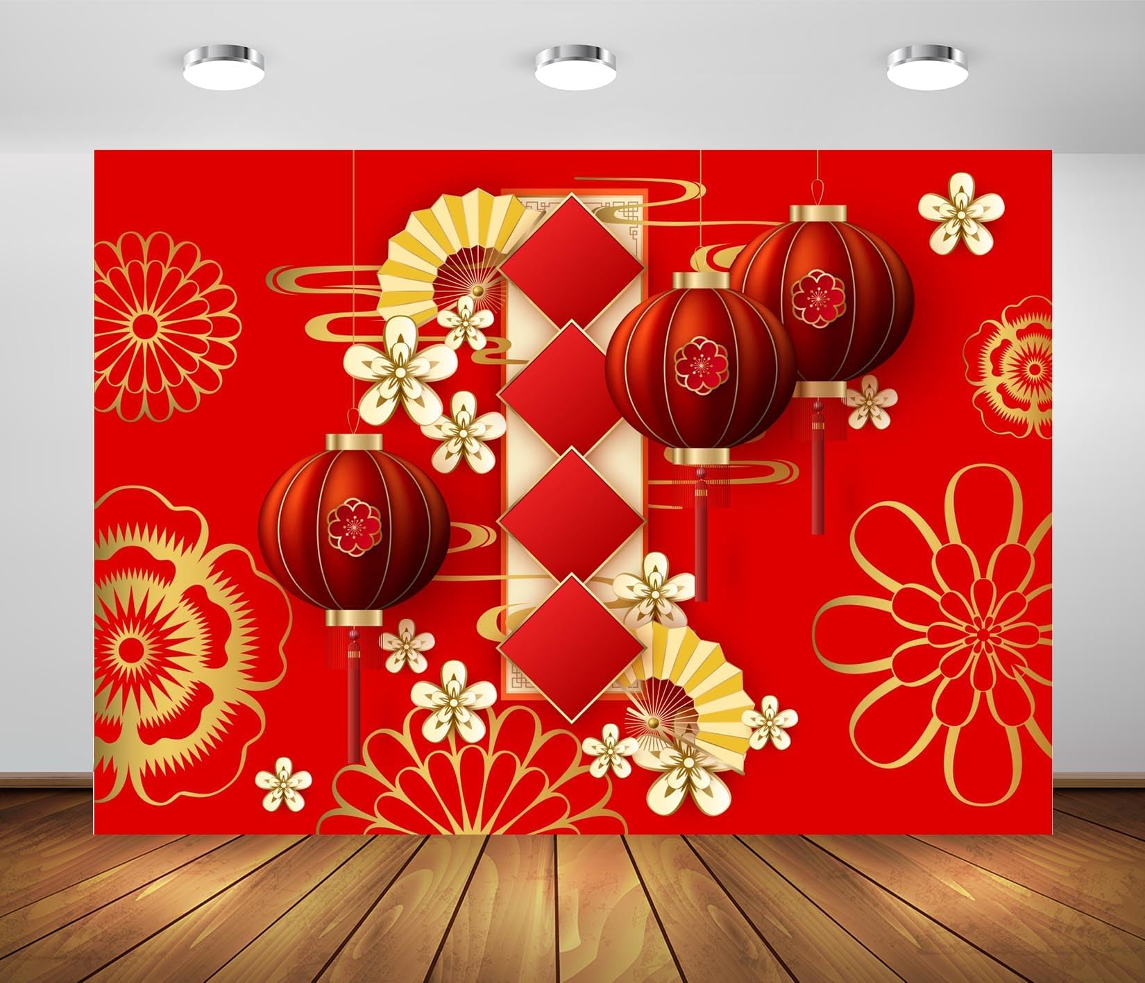 Amazon.com : BELECO Chinese New Year Backdrop - 7x5ft Red Lanterns ...