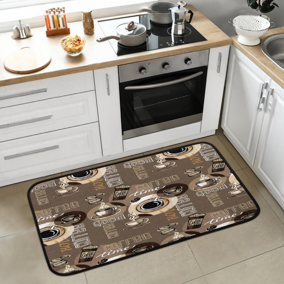 Amazon.com: KOBLEN Coffee Theme Kitchen Rugs Non Slip Washable ...