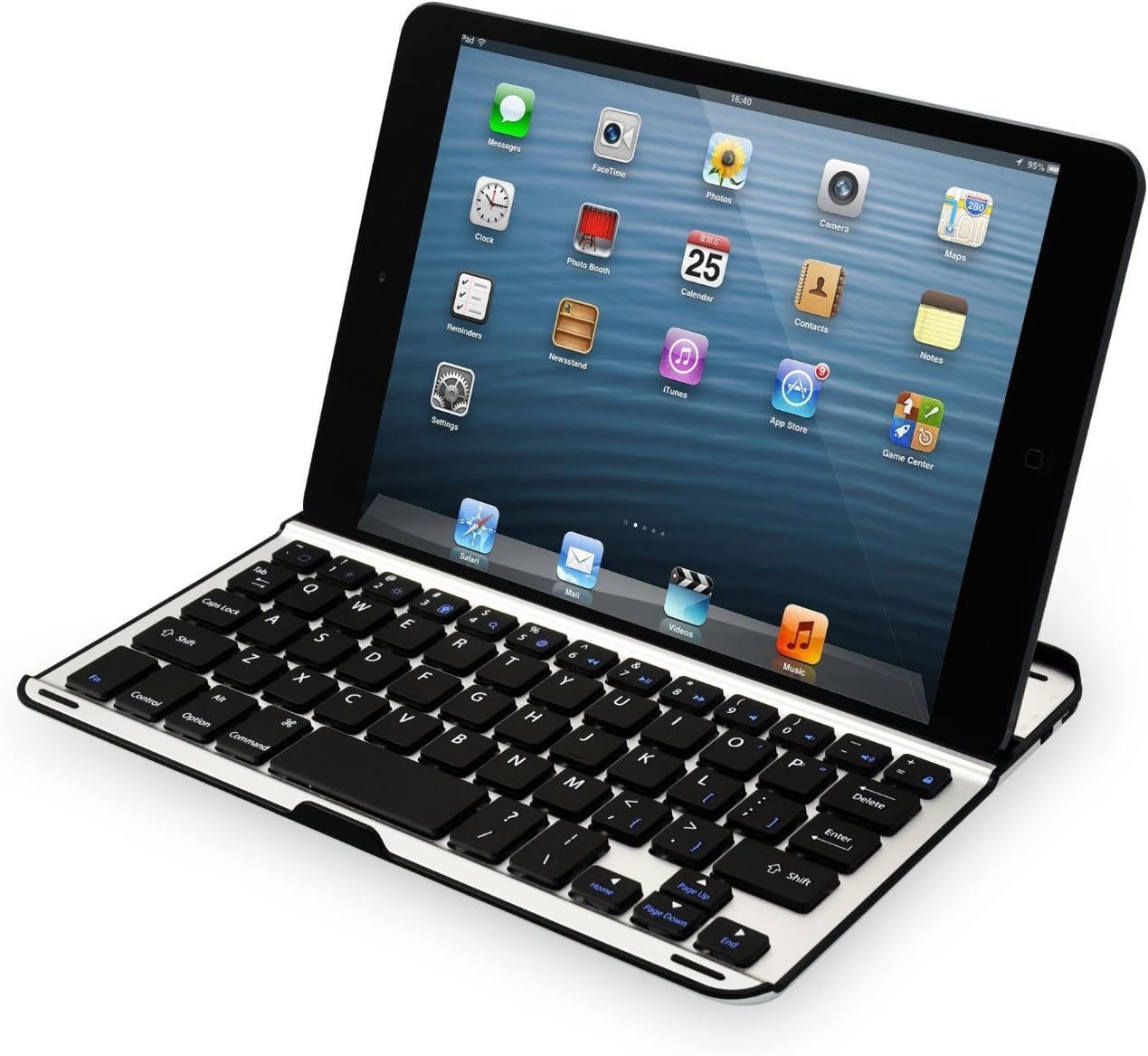 Mini iPad Bluetooth Aluminium Keyboard Keypad (Black Keys) / Stand ...