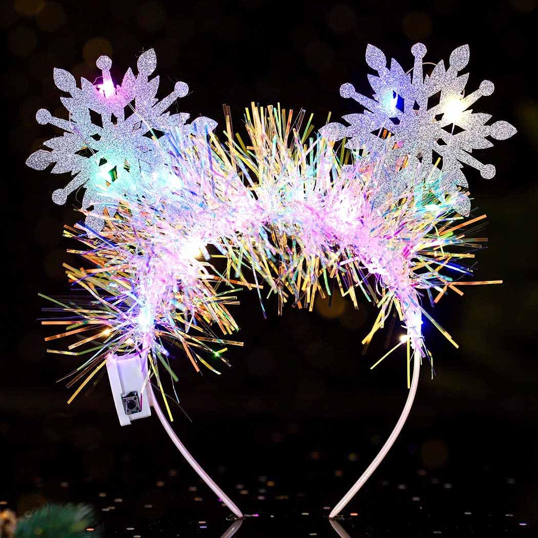 Amazon.com: Aceorna Light Up Christmas Halo Crowns Led Glowing ...