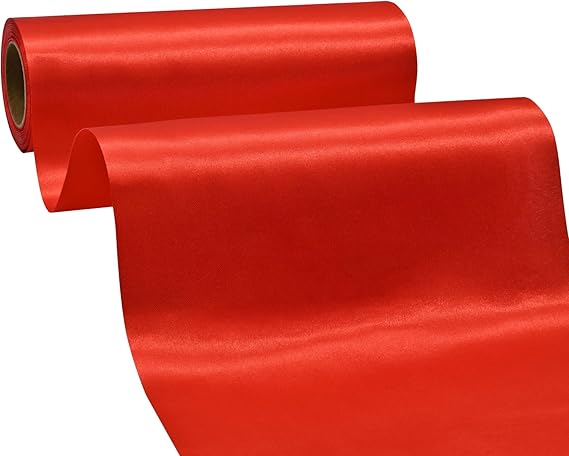 Amazon.com: BVIEAKD Wide Red Satin Ribbon 8 Inch x 25 Yards Solid ...