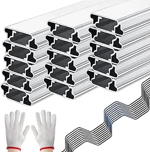Amazon.com : Beeplove Spring Wire & Lock Channel - 20 Sets PVC Coated ...
