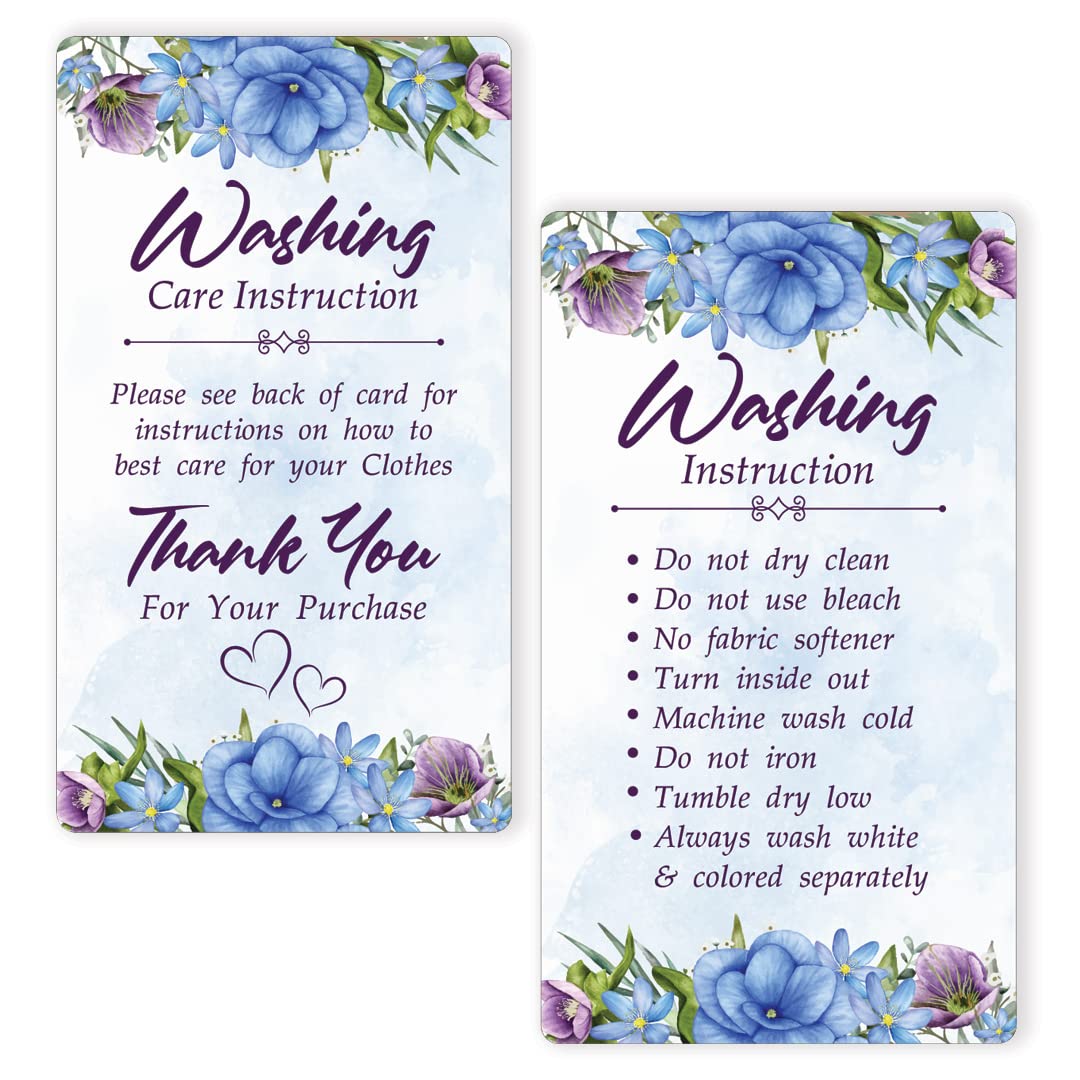 Amazon.com : Washing Care Instructions Cards (Pack of 200) Package ...