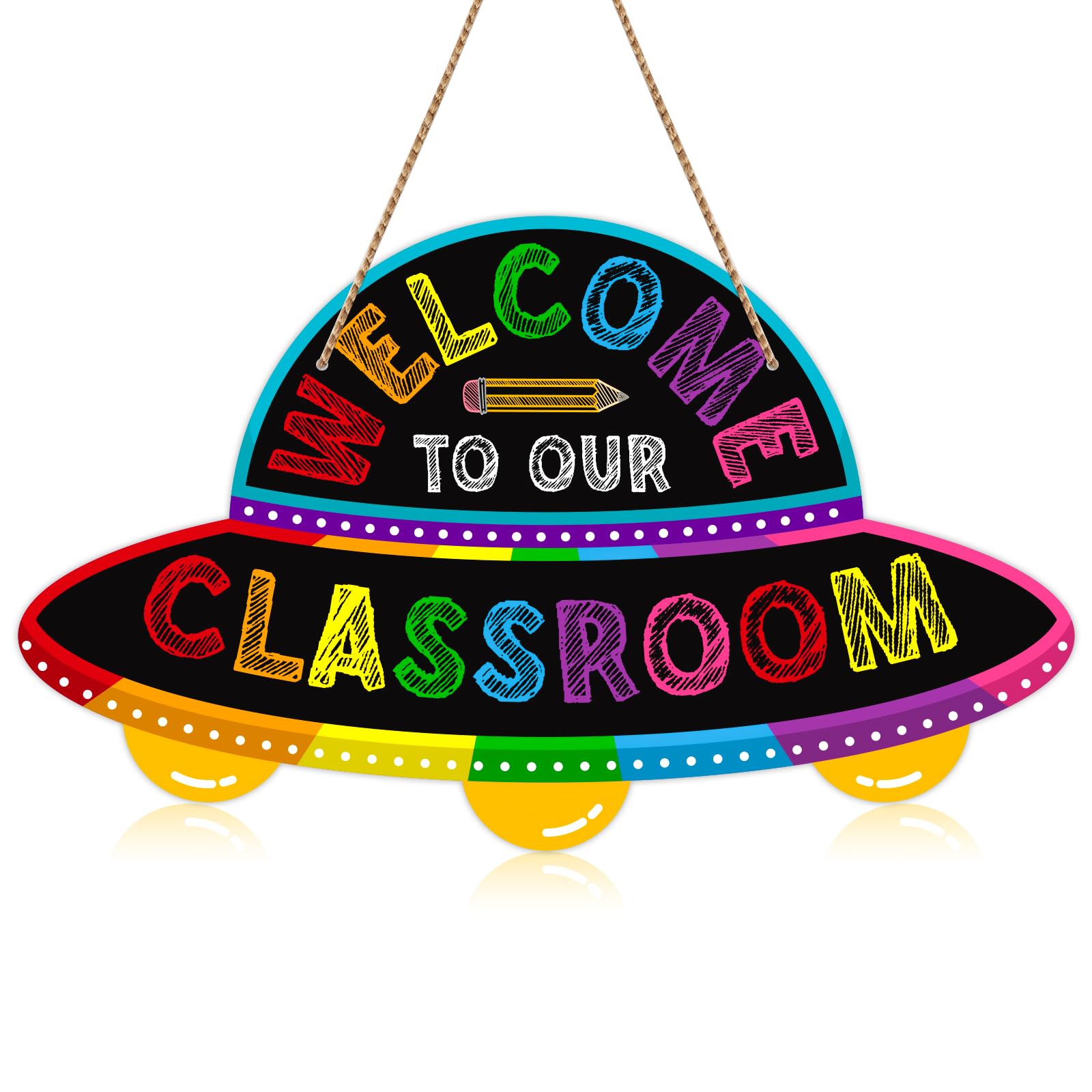 Amazon.com : GROWTHMAGIC Welcome Sign for Classroom - 14.5" X 9" Space ...