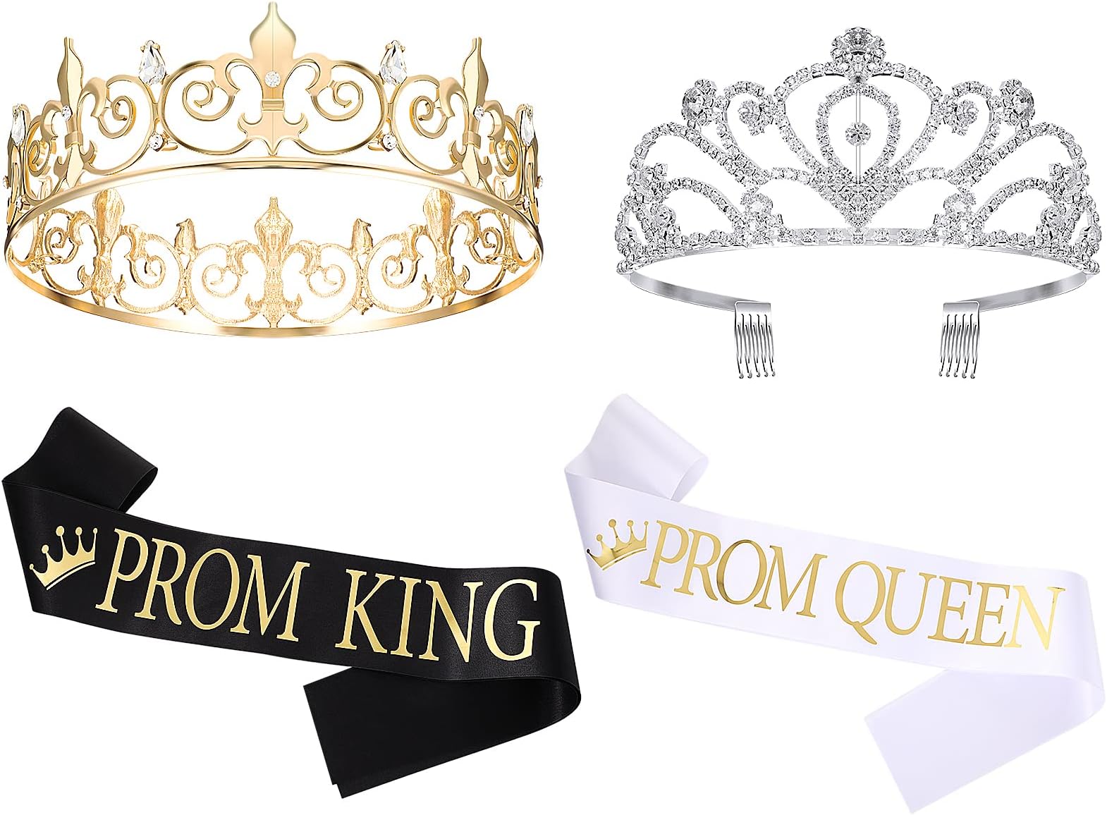 Amazon.com: Saintrygo Prom King and Prom Queen 80s Prom Party Favors ...