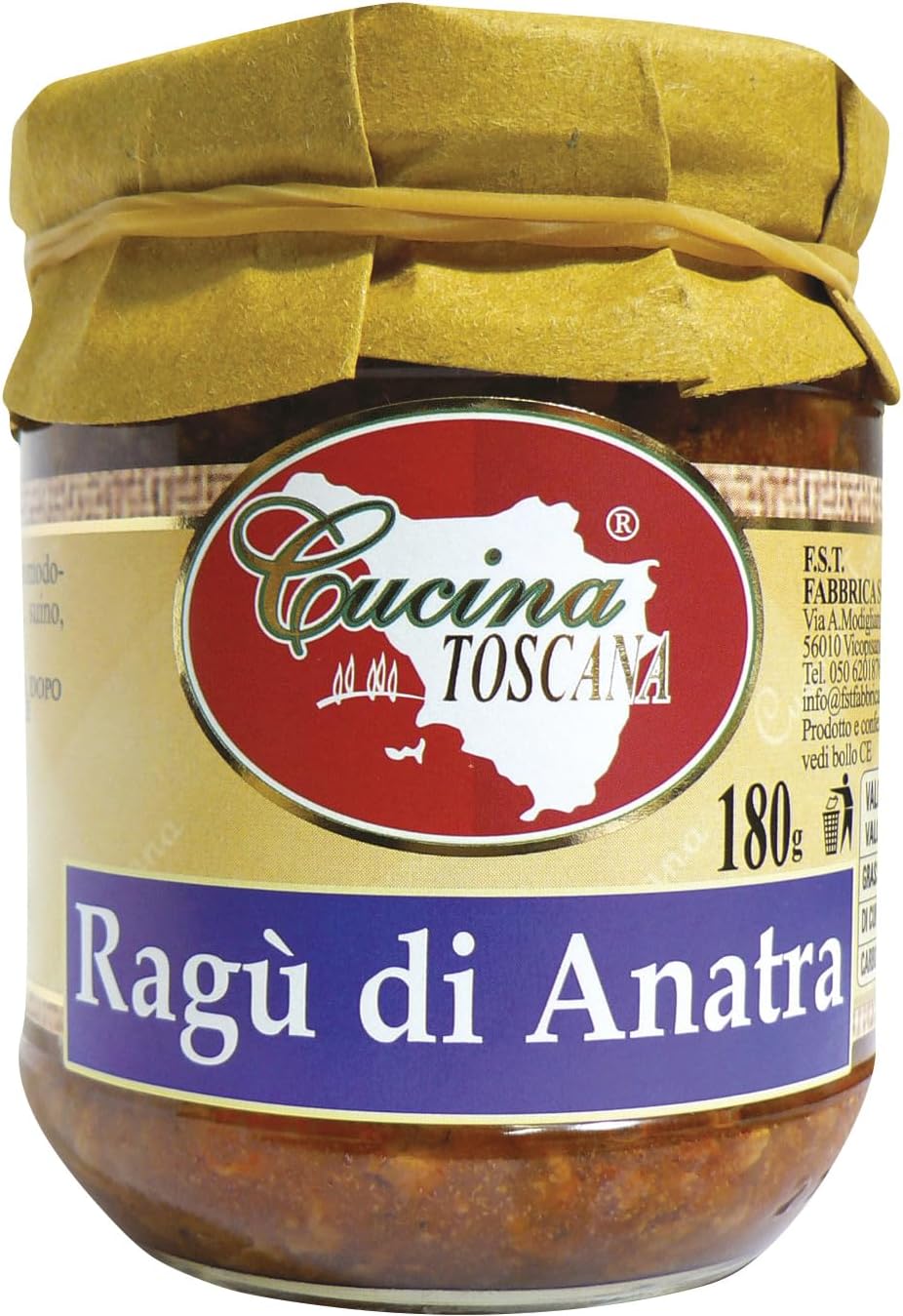 Cucina Toscana Ragu Di Anatra, 180g : Amazon.it: Alimentari e cura ...