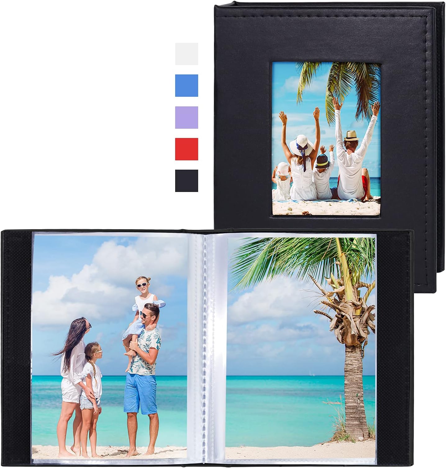Amazon.com: Yopih Small Photo Album 4x6 Photos 2 Pack Linen Cover Mini ...