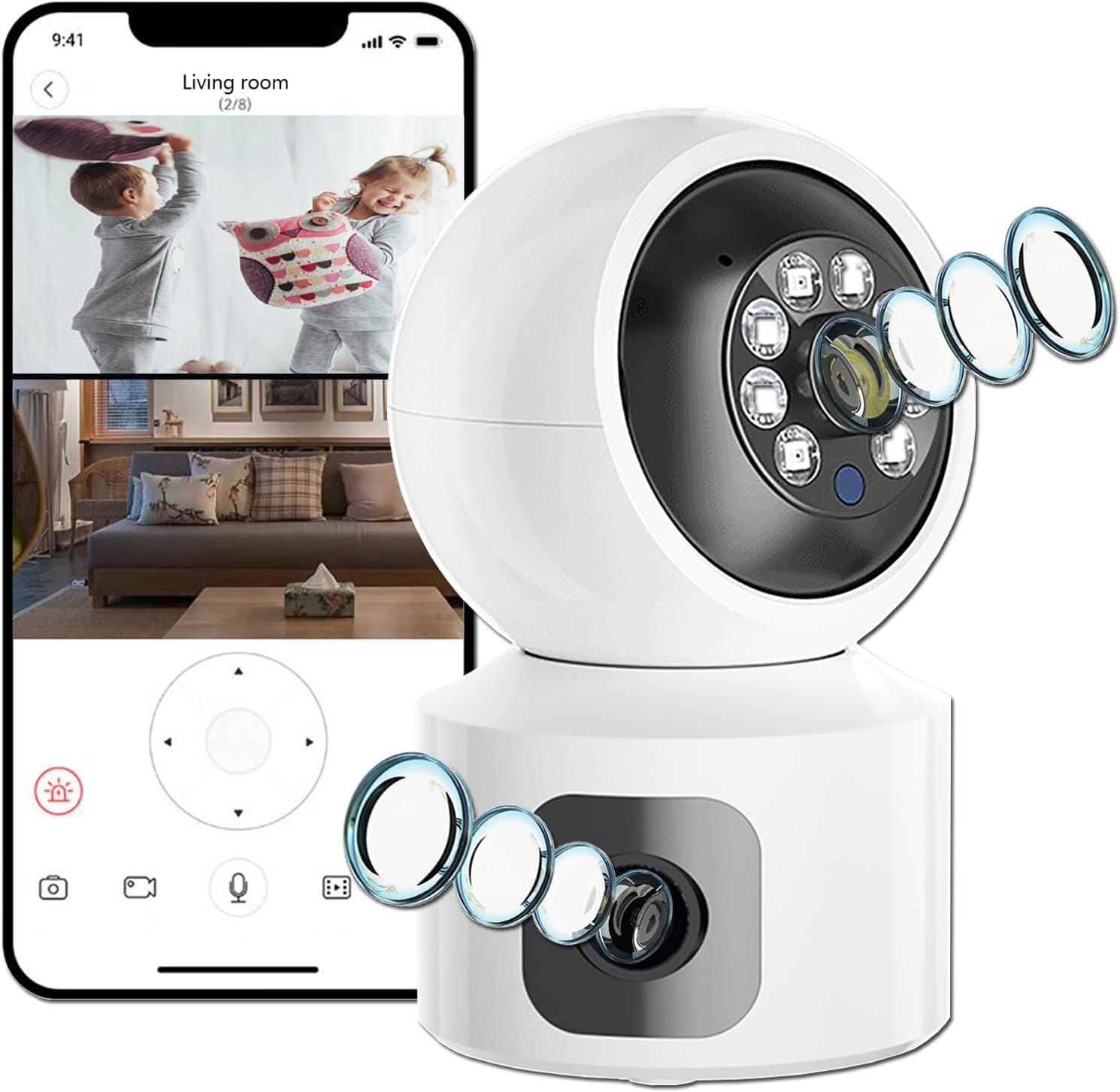 Smart Home Camera - Indoor WiFi Camera - Wireless Home Security Camera ...