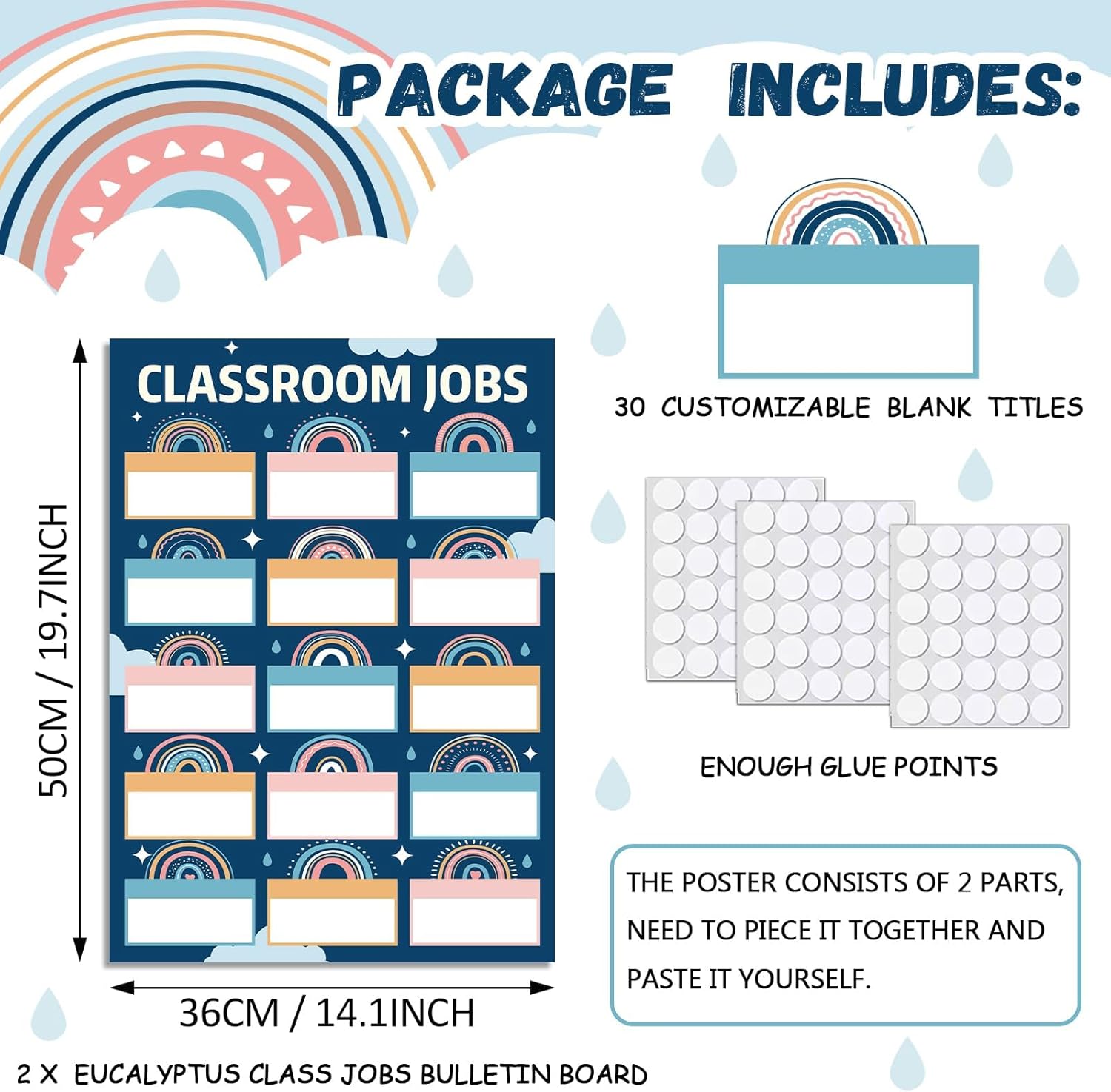 Boho Class Jobs Bulletin Board Boho Rainbow Themed Australia | Ubuy