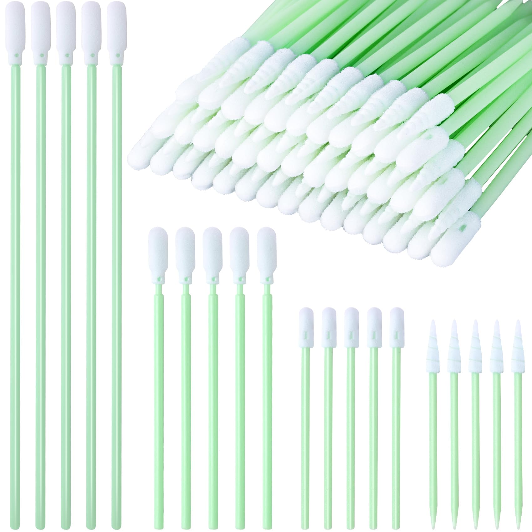 Amazon.com: HINZIC 140PCS Foam Cleaning Swabs 4 Types Microfiber ...