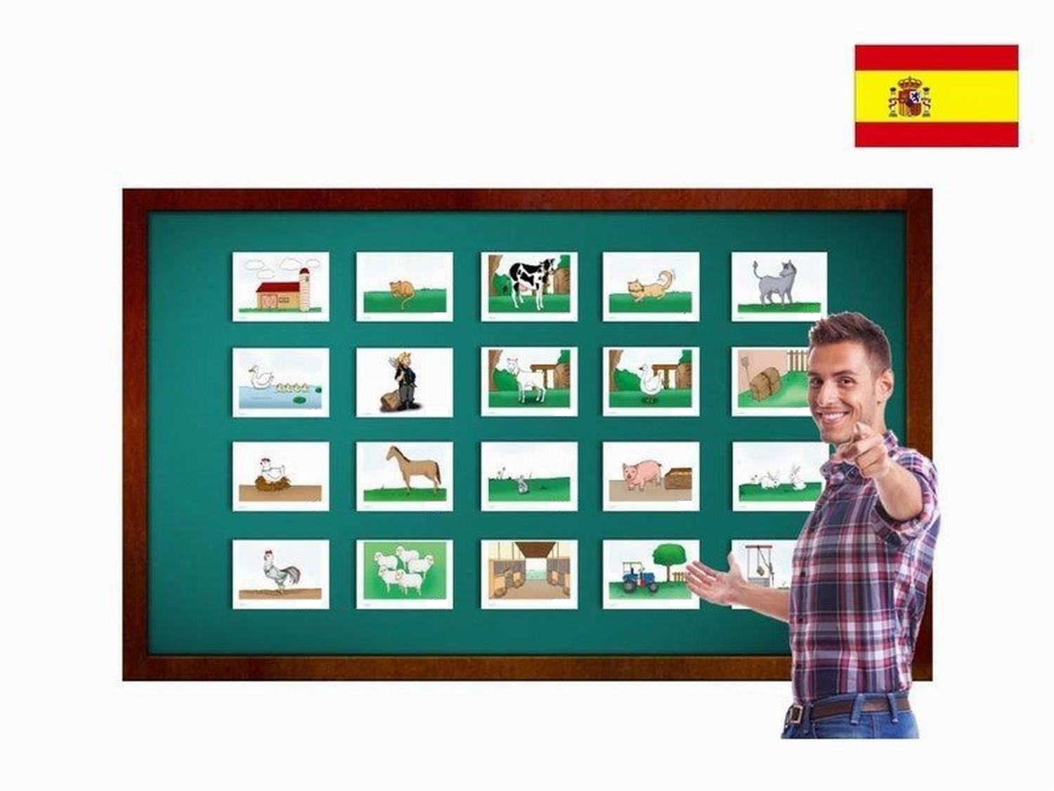 Yo Yee Flashcards Tarjetas De Vocabulario En La Granja Farm ...