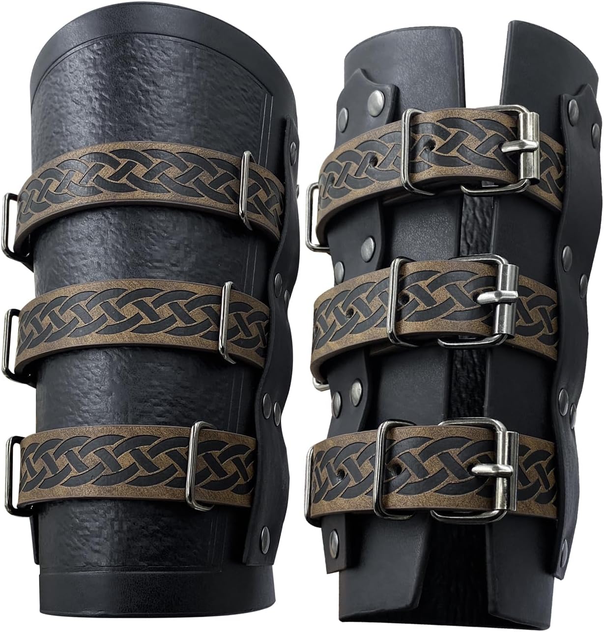 Amazon.com: Viking Leather Bracers Medieval Leather Bracers for Men ...