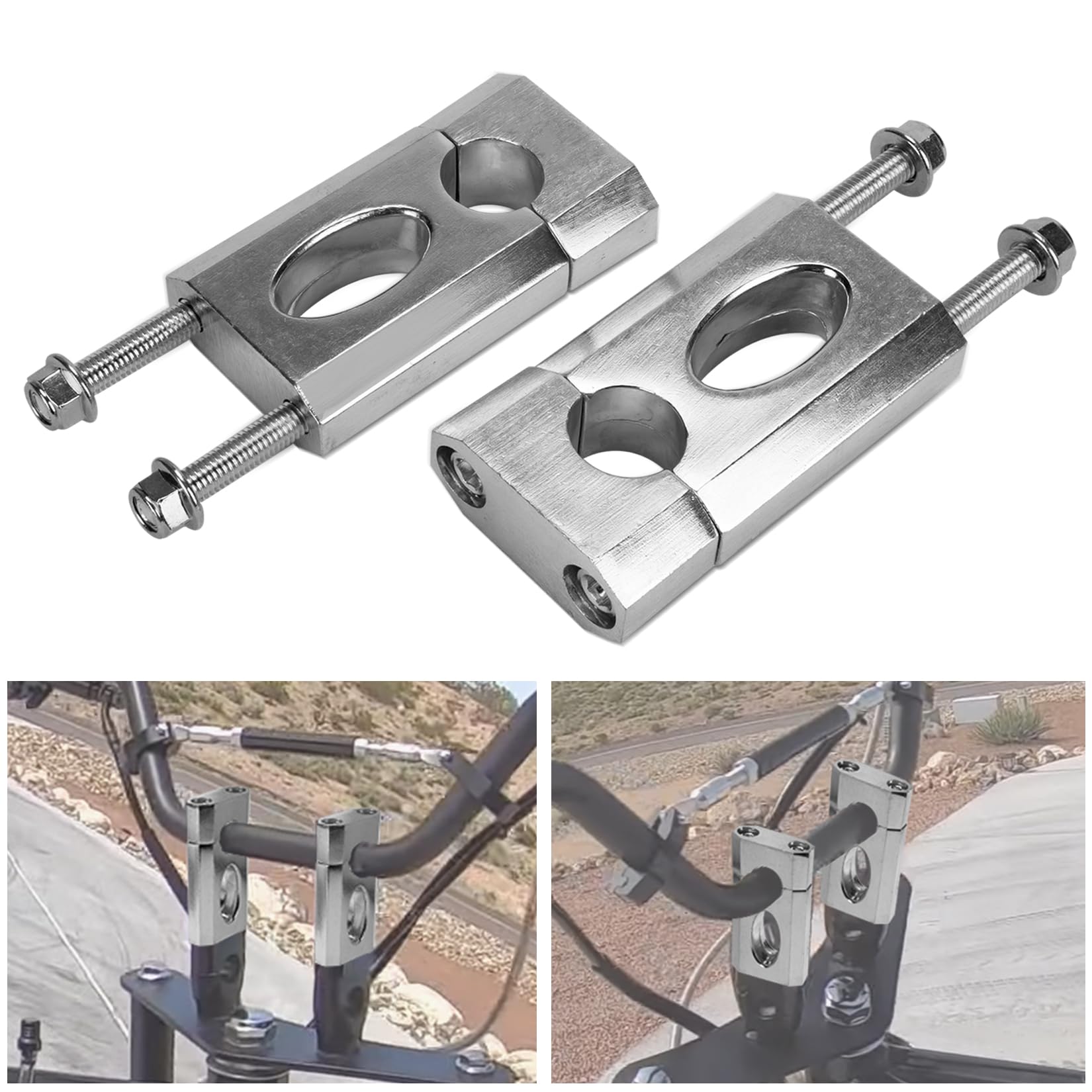 Amazon.com: 7/8" Handlebar Risers - 7/8" 22 mm Handlebar Mount Clamp ...