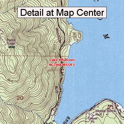 Amazon.com : USGS Topographic Quadrangle Map - Lake Whatcom, Washington ...