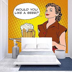 Amazon.com: 96x69 inches Wall Mural,The Waitress with Tray Saying Would ...