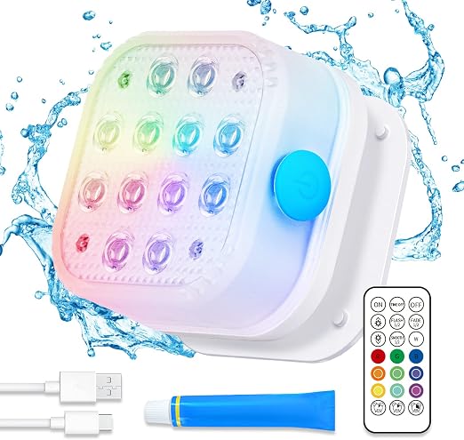 Amazon.com : Homly Rechargeable Submersible Pool Lights with Remote ...