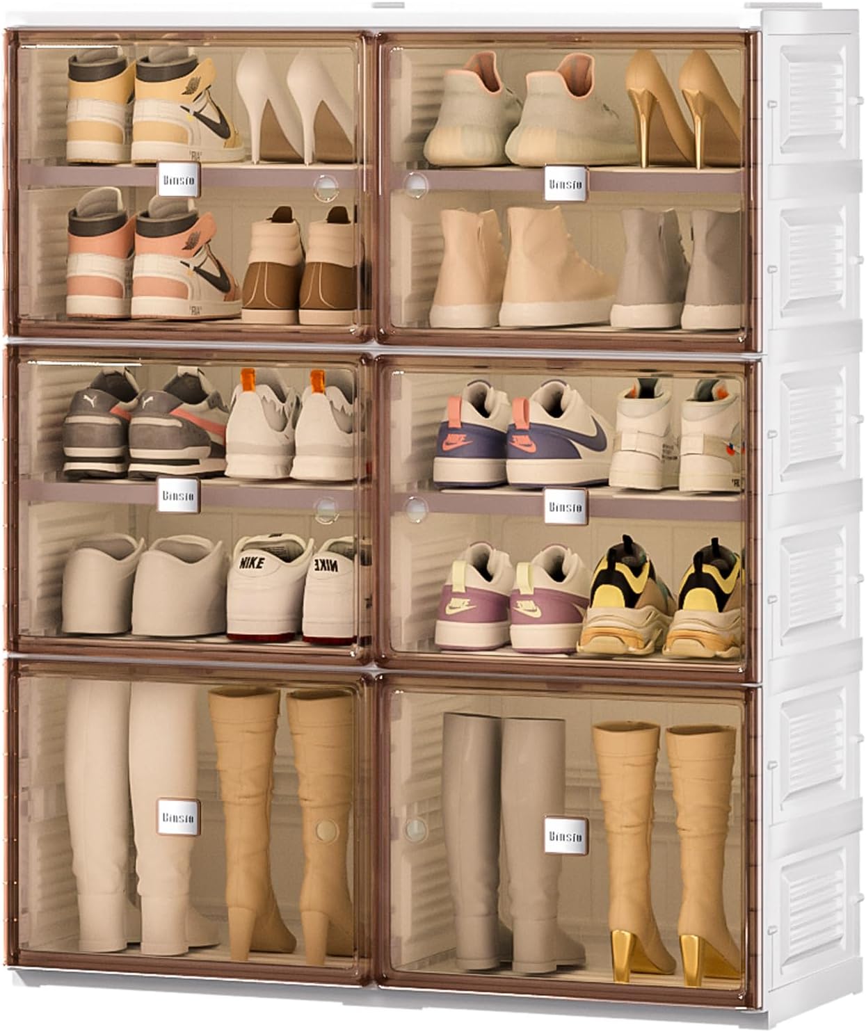 Amazon.com: ANTBOX Shoe Organizer Storage Box, Portable Folding Shoe Rack for Closet with ...