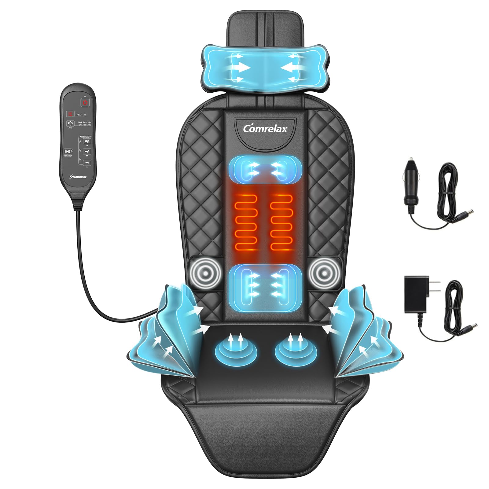 Amazon.com: Back Massager with Heat & Traction & Vibration, Massager ...