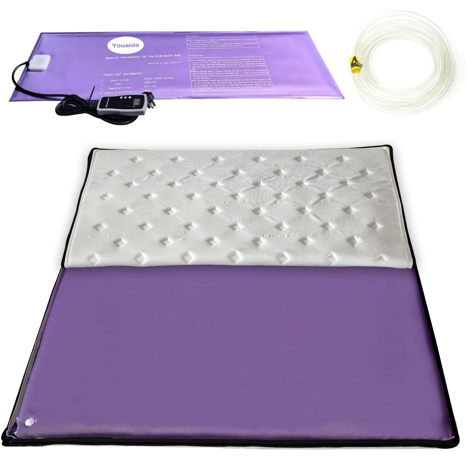 Amazon.com: Free Flow Full Wave Mediume Water Bed, Square Purple ...