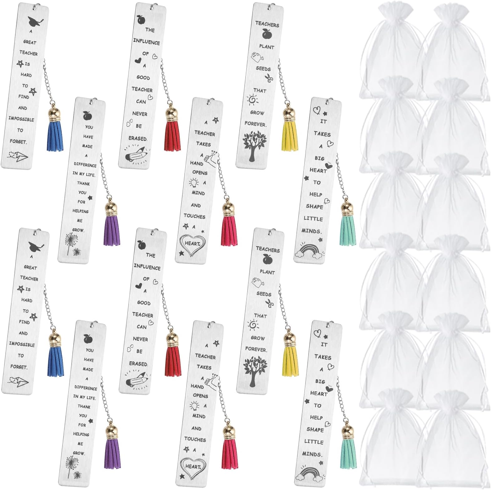 Dianelhall 12 Sets Teacher Appreciation Gifts 12 Teacher Appreciation ...