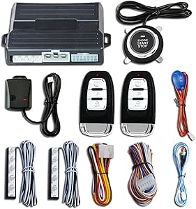Remote Ignition Car Alarm with Autostart Engine Starter Keyless Entry ...