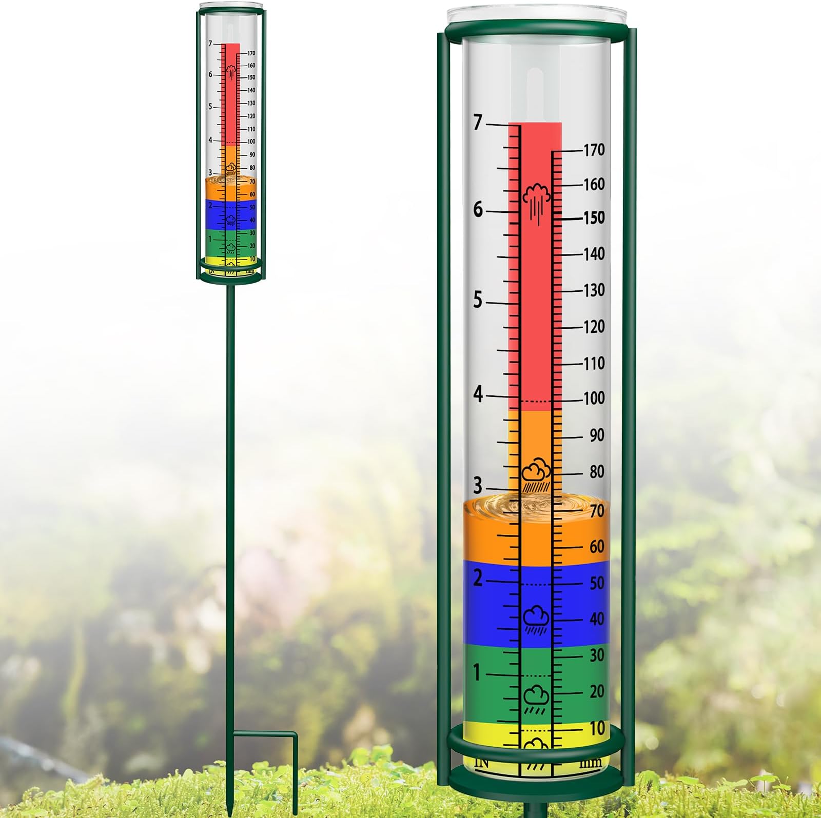 Amazon.com : BIUWING Rain Gauge, Glass rain Gauge Outdoor, rain gauges ...