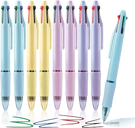 Amazon.com : Drawdart Multicolor Pen in One, Ballpoint Pen 4-in-1 Multi ...