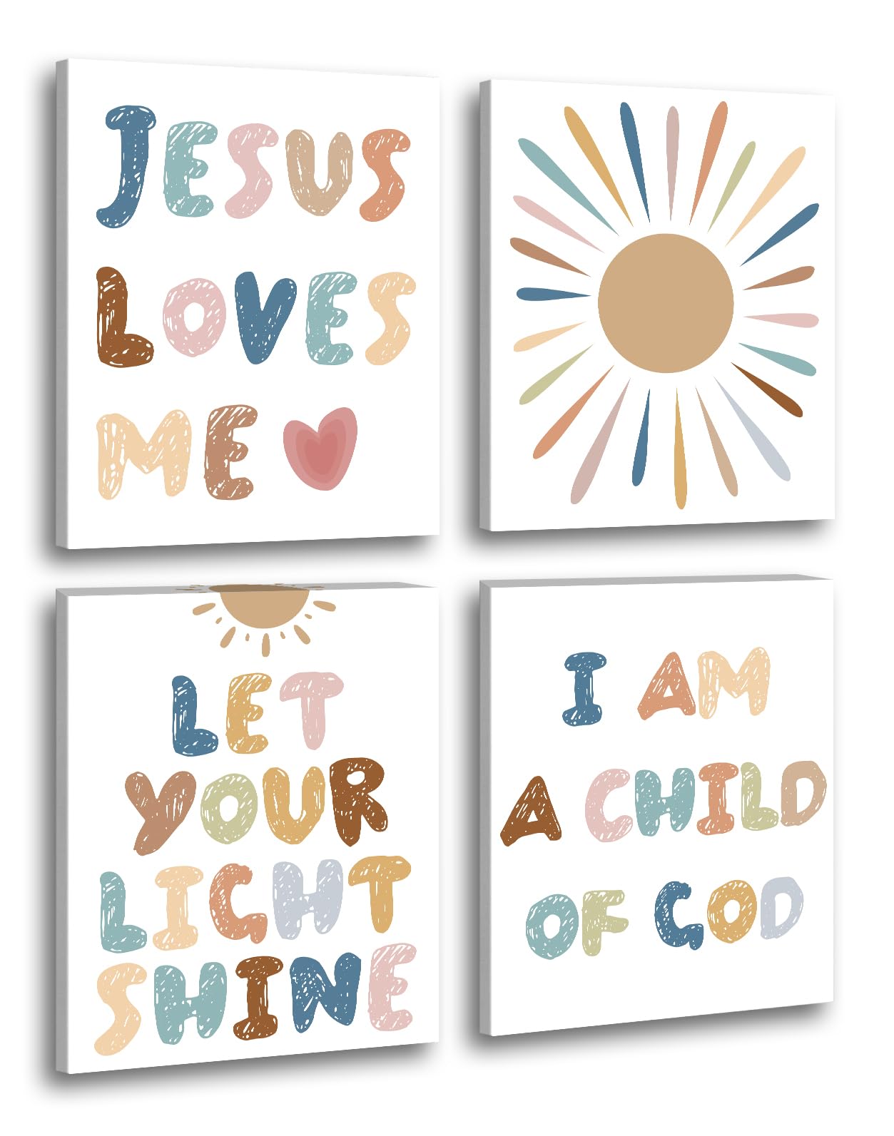 Amazon.com: Kids Bible Verses Wall Decor,Scripture Wall Art,Bible ...