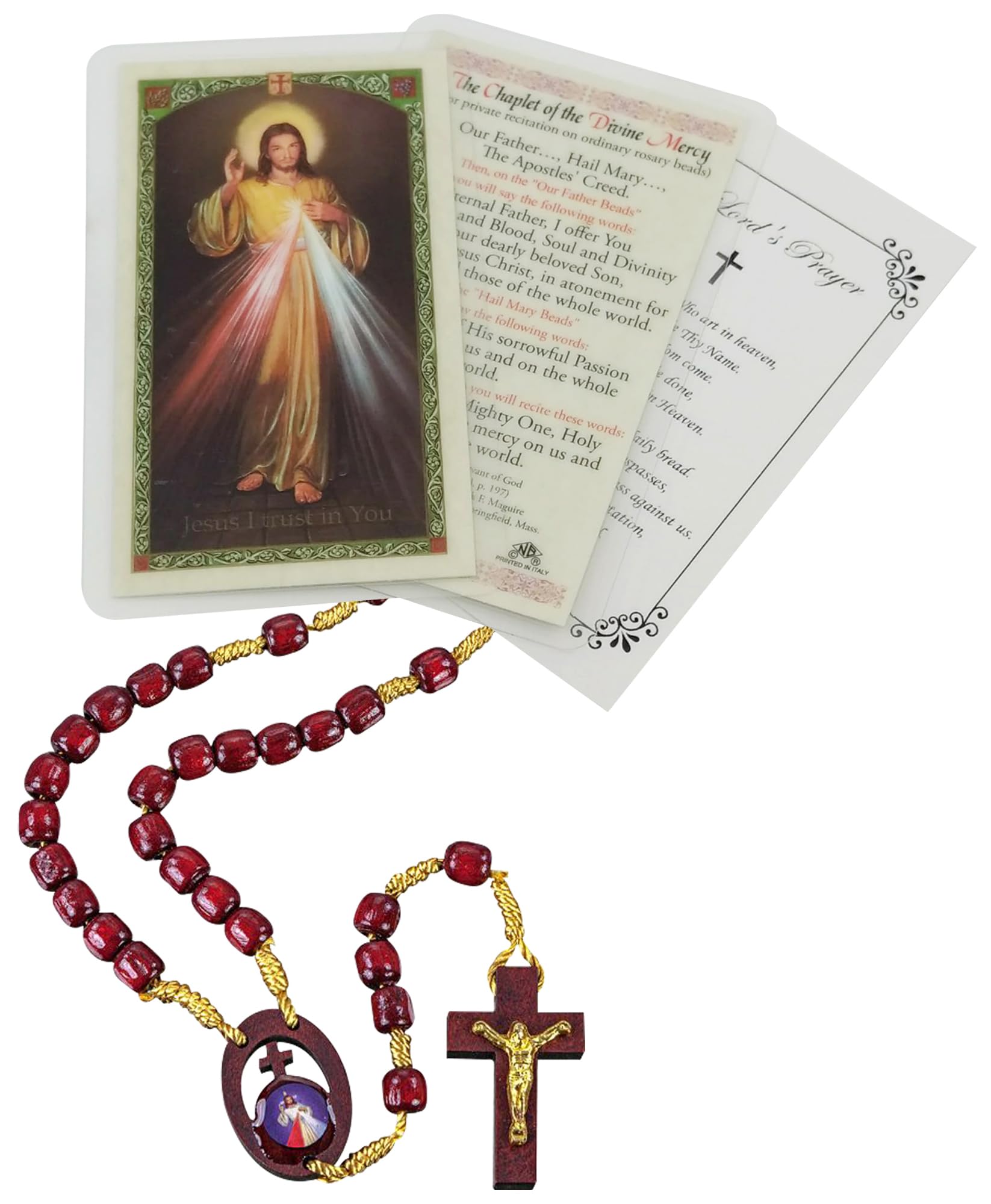 Amazon.com: Divine Mercy Rosary - Divine Mercy Prayer Cards, The Lord's ...