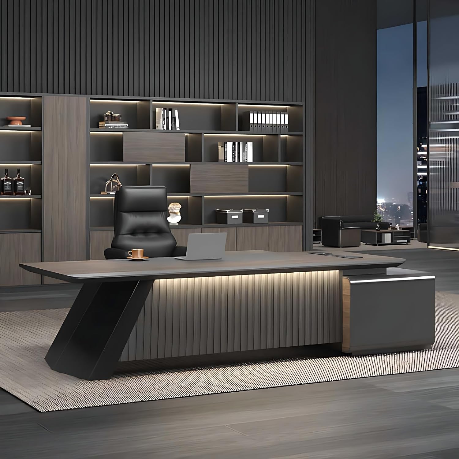 Amazon.com: ZGNBSD Executive Desk - Spacious Office Desk with Drawers ...