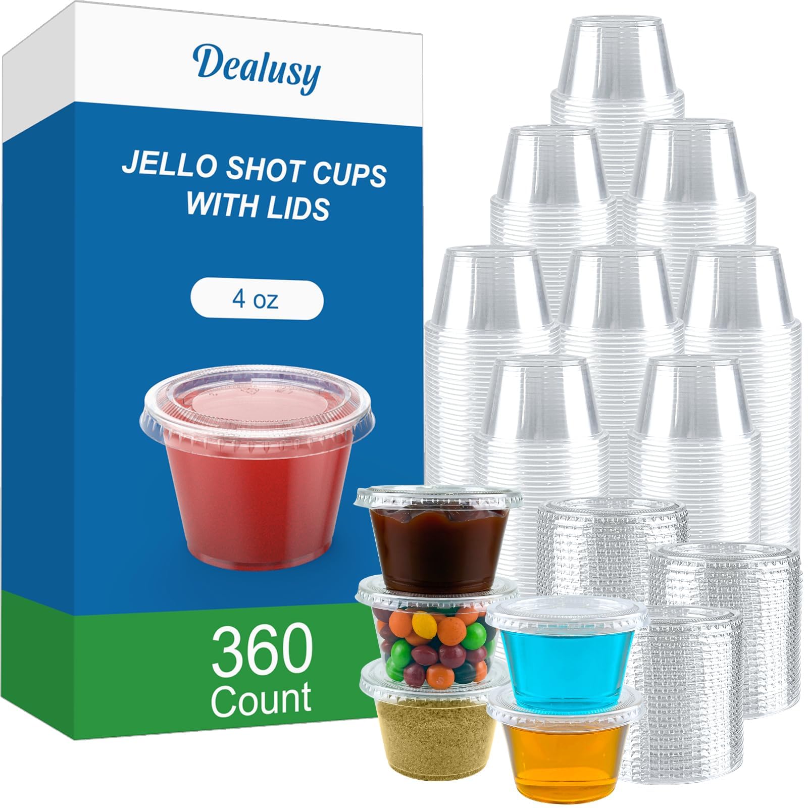 Snapklik.com : Dealusy 360 Set 4 Oz Jello Shot Cups