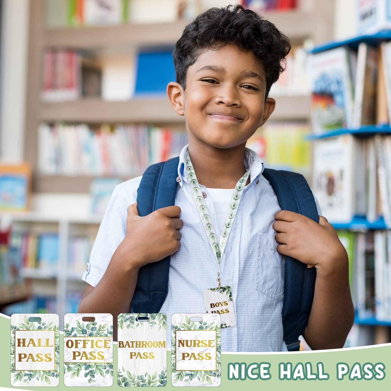 Snapklik.com : Teling 8 Sets Hall Pass Lanyards And School Passes Set ...