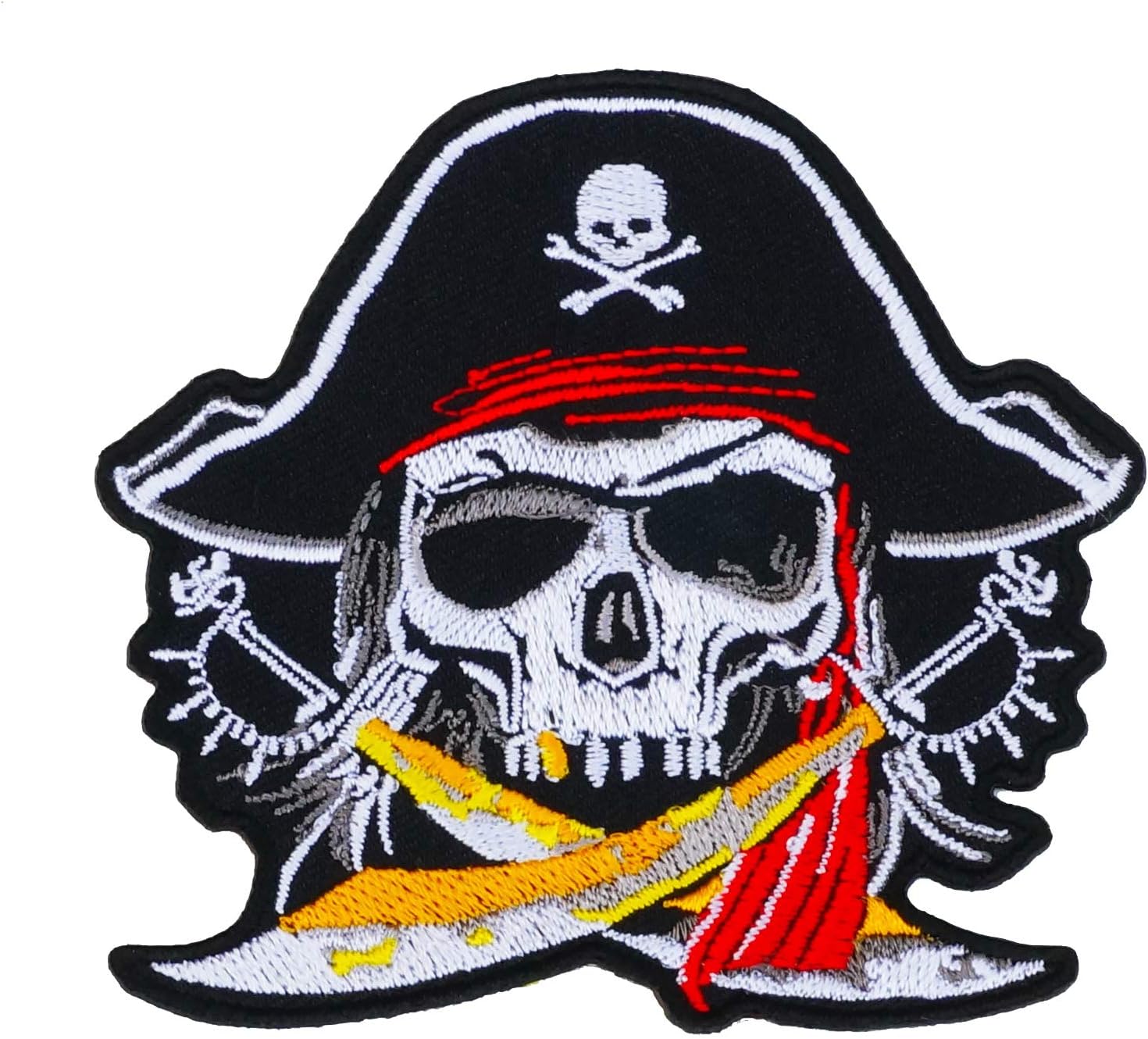 Amazon.com: Cute-Patch 13.8" Jumbo Giant Pirate Skull Cross Bones ...