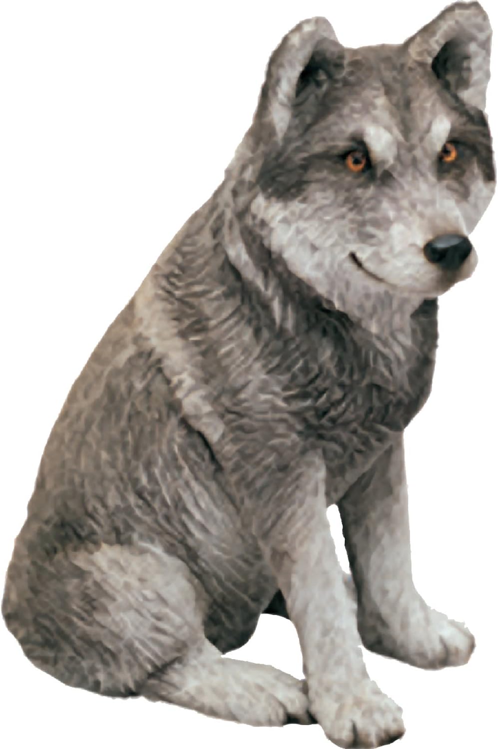 Sandicast Mid Size Gray Mexican Wolf Sculpture, Sitting : Amazon.ca: Home