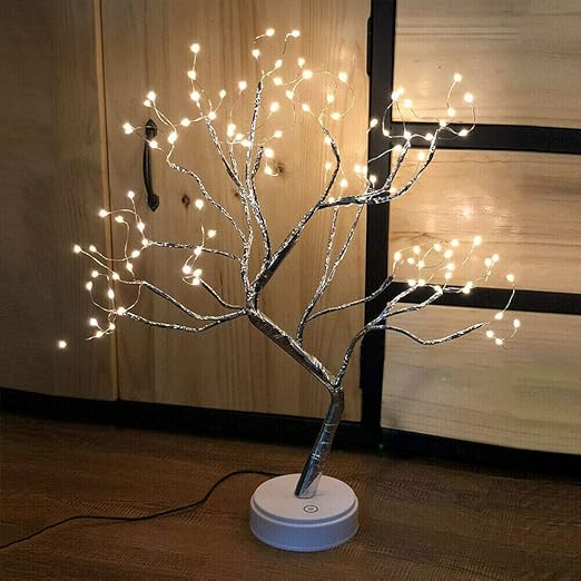 Tree Lamp Lighted Birch Tree 108 LED Twig Tree with Lights up 20 Inches ...
