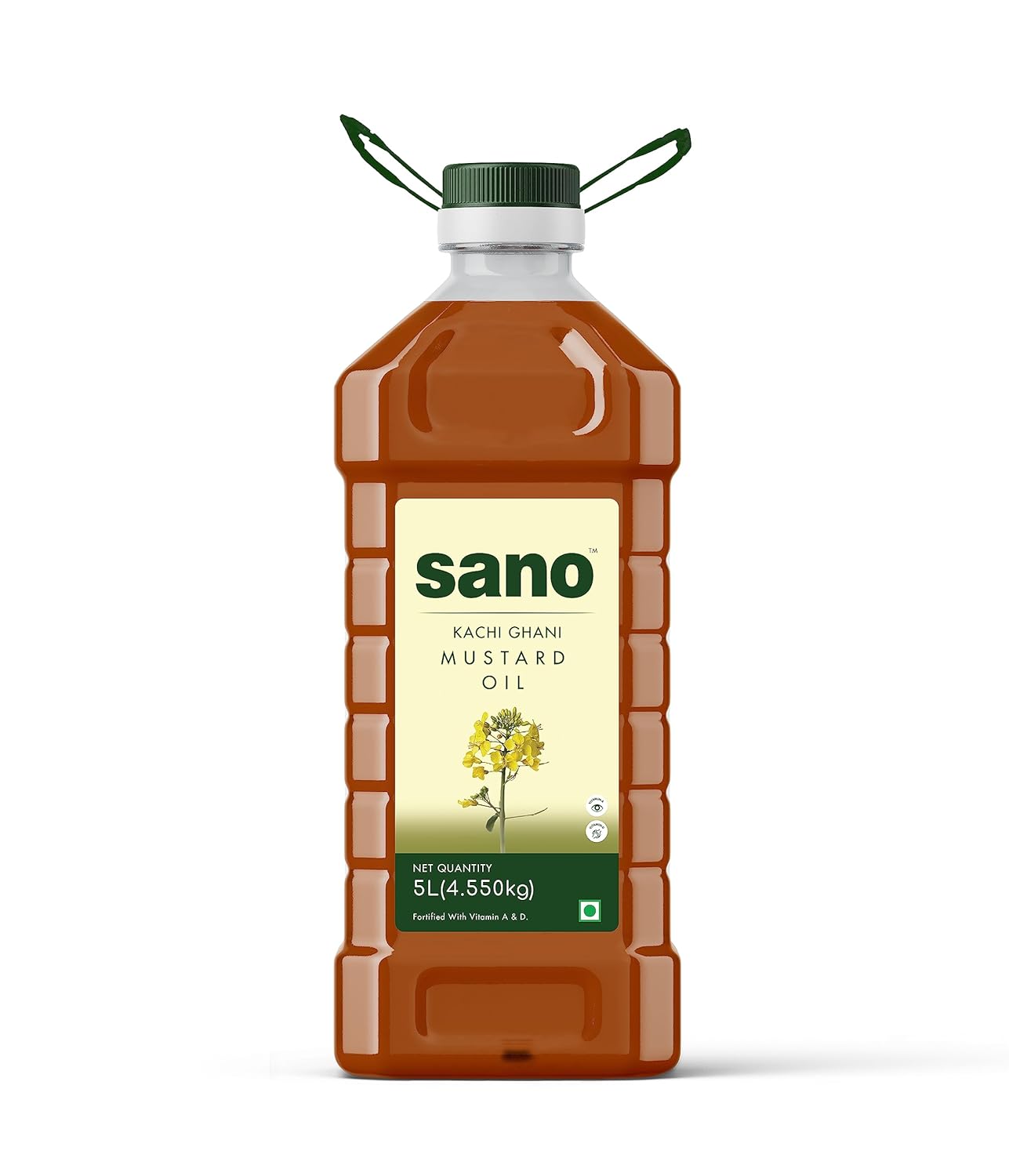 Sano Pure and Aromatic Kachi Ghani Mustard Oil - 5L Pet Bottle, Cold ...