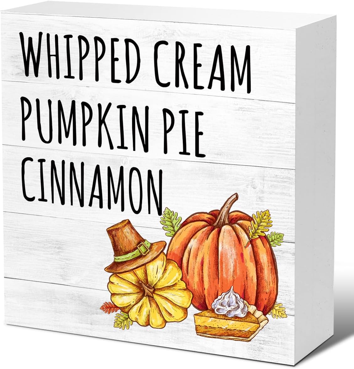 Amazon.com: LVQHI Autumn Desk Decor,Whipped Cream Pumpkin Pie Cinnamon ...