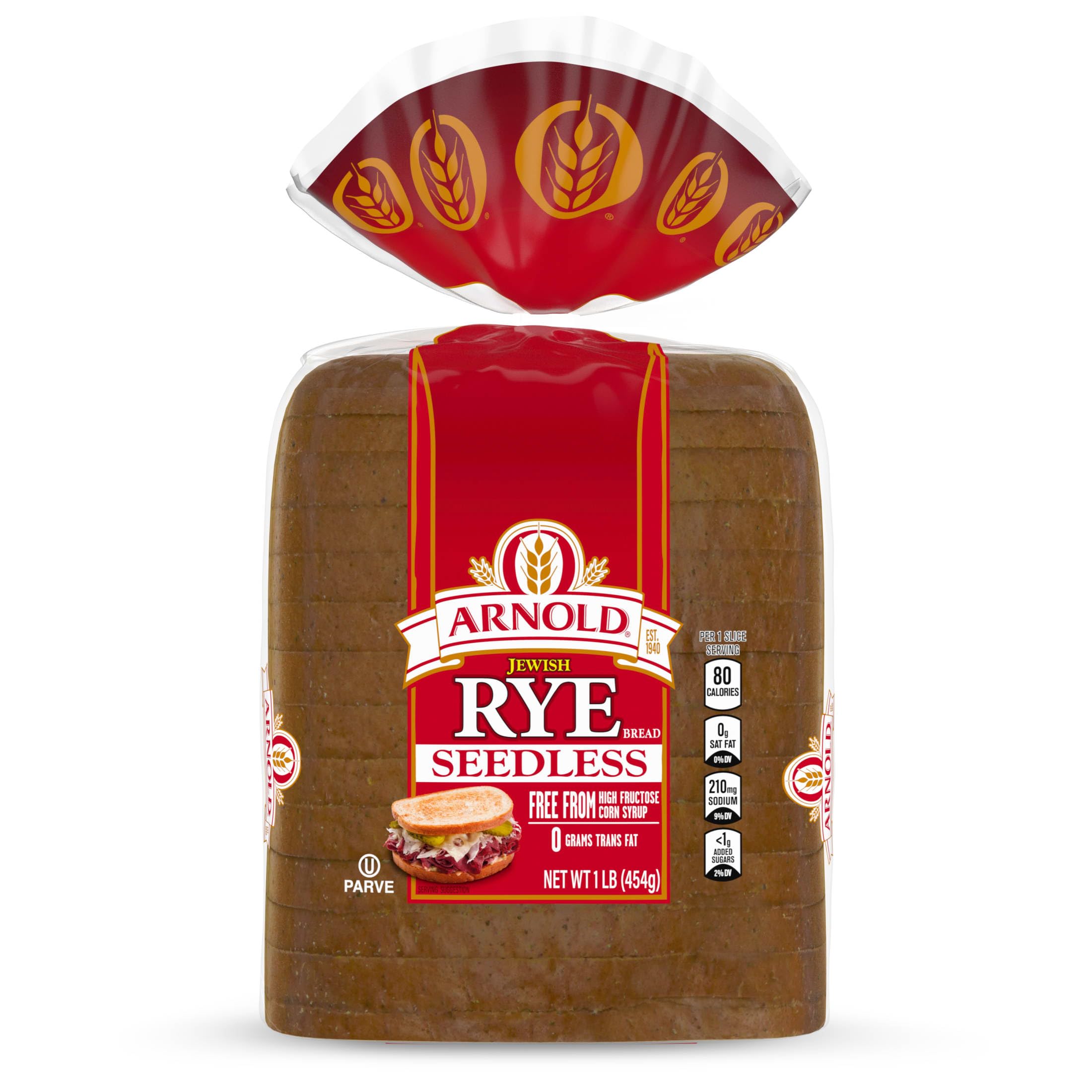 Bread Seedless Real Jewish Rye 16 Oz Pack Of 2 Loaves