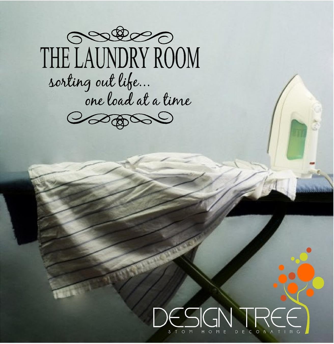 Amazon.com: The Laundry Room Sorting out life one load at a time Vinyl ...