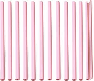 Amazon.com: 12PCS Reusable Silicone Straws, Food Grade Drinking Straw ...