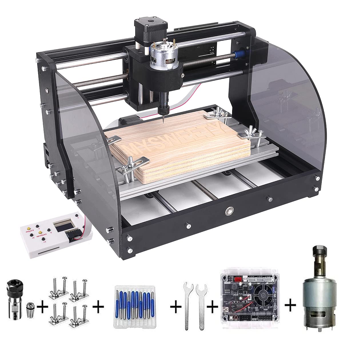 CNC Router Machine, MYSWEETY CNC 3018PRO-M Mini DIY CNC Machine, 3 Axis ...