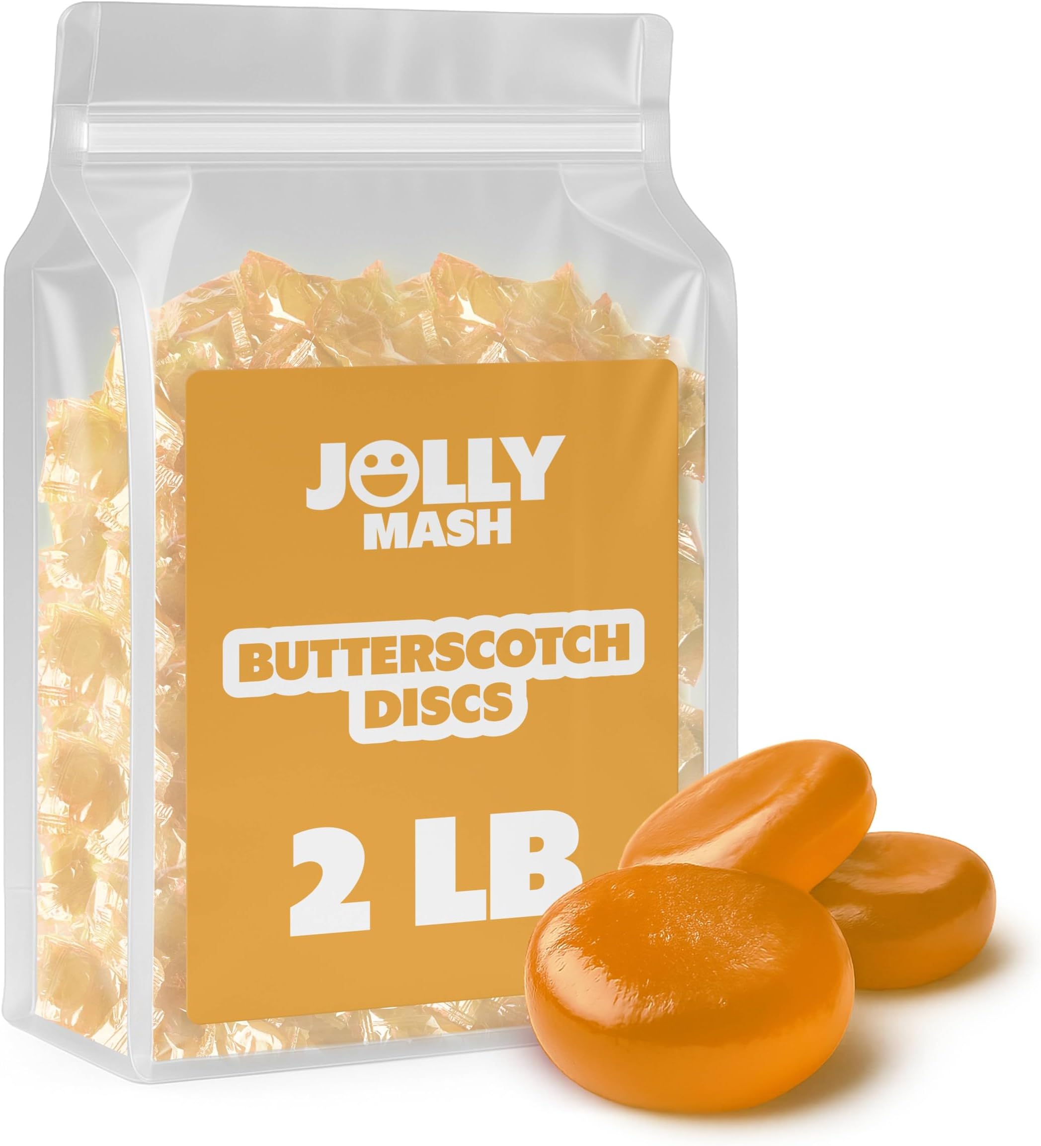 Amazon.com : Butterscotch Discs Hard Candy | 2 LBS | Individually ...