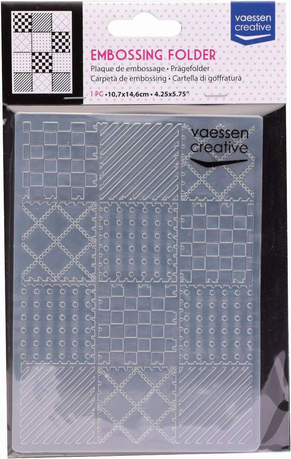 Vaessen Creative Embossing Folder, Quilt Blocks, 14,6 x 10,7 cm, for ...