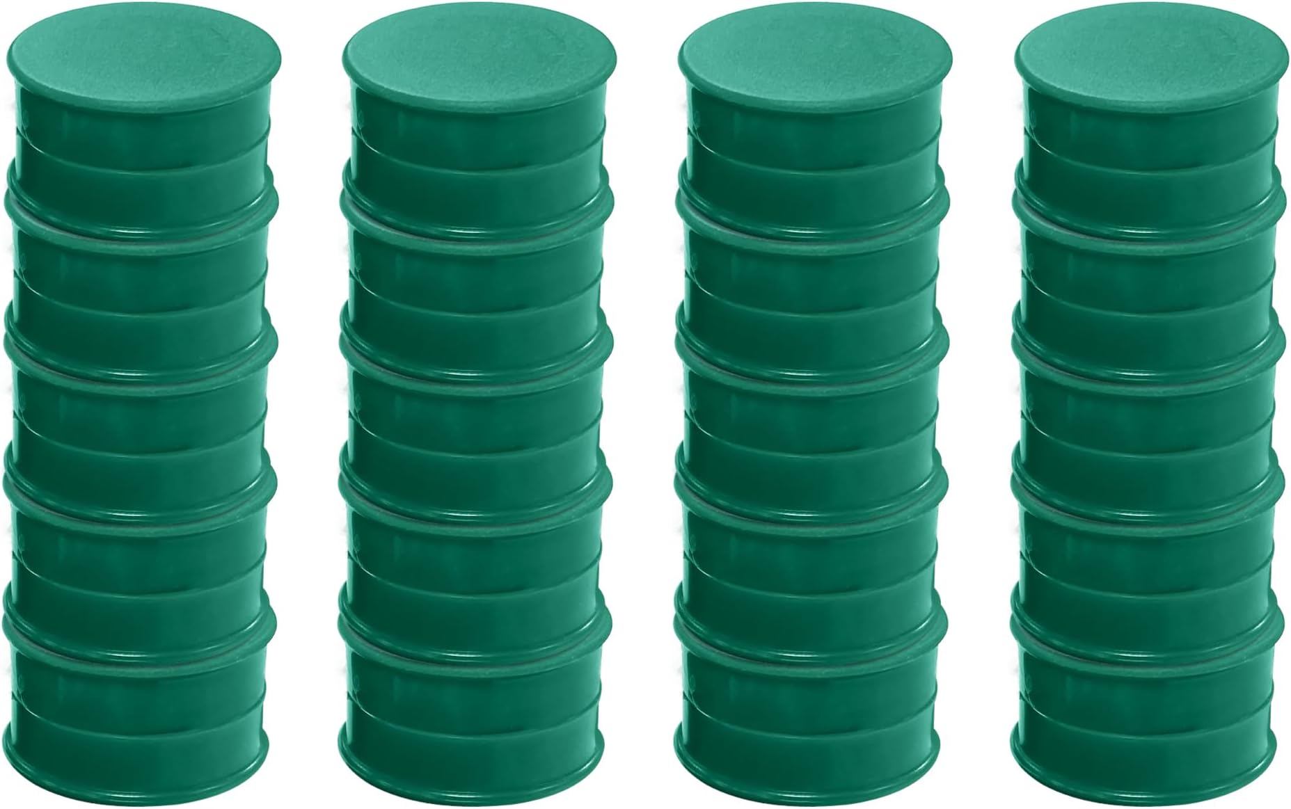 Pack of 36 Green Coloured Round Flat Magnets - 24mm Whiteboard Notice ...