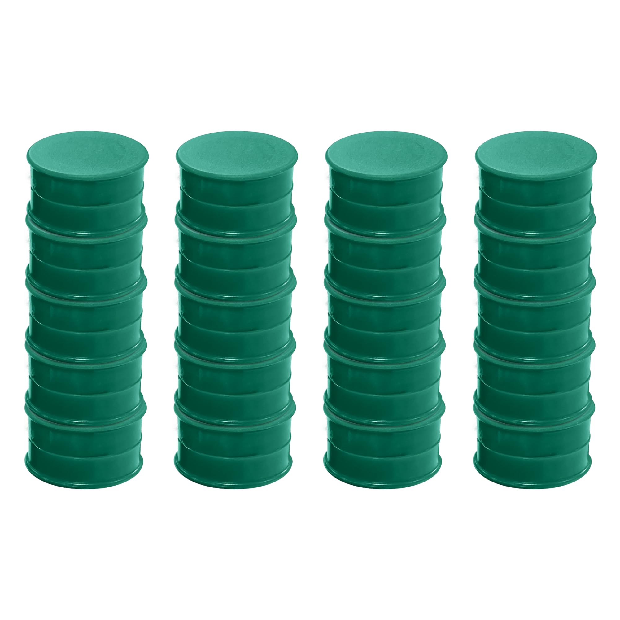 Pack of 36 Green Coloured Round Flat Magnets - 24mm Whiteboard Notice ...