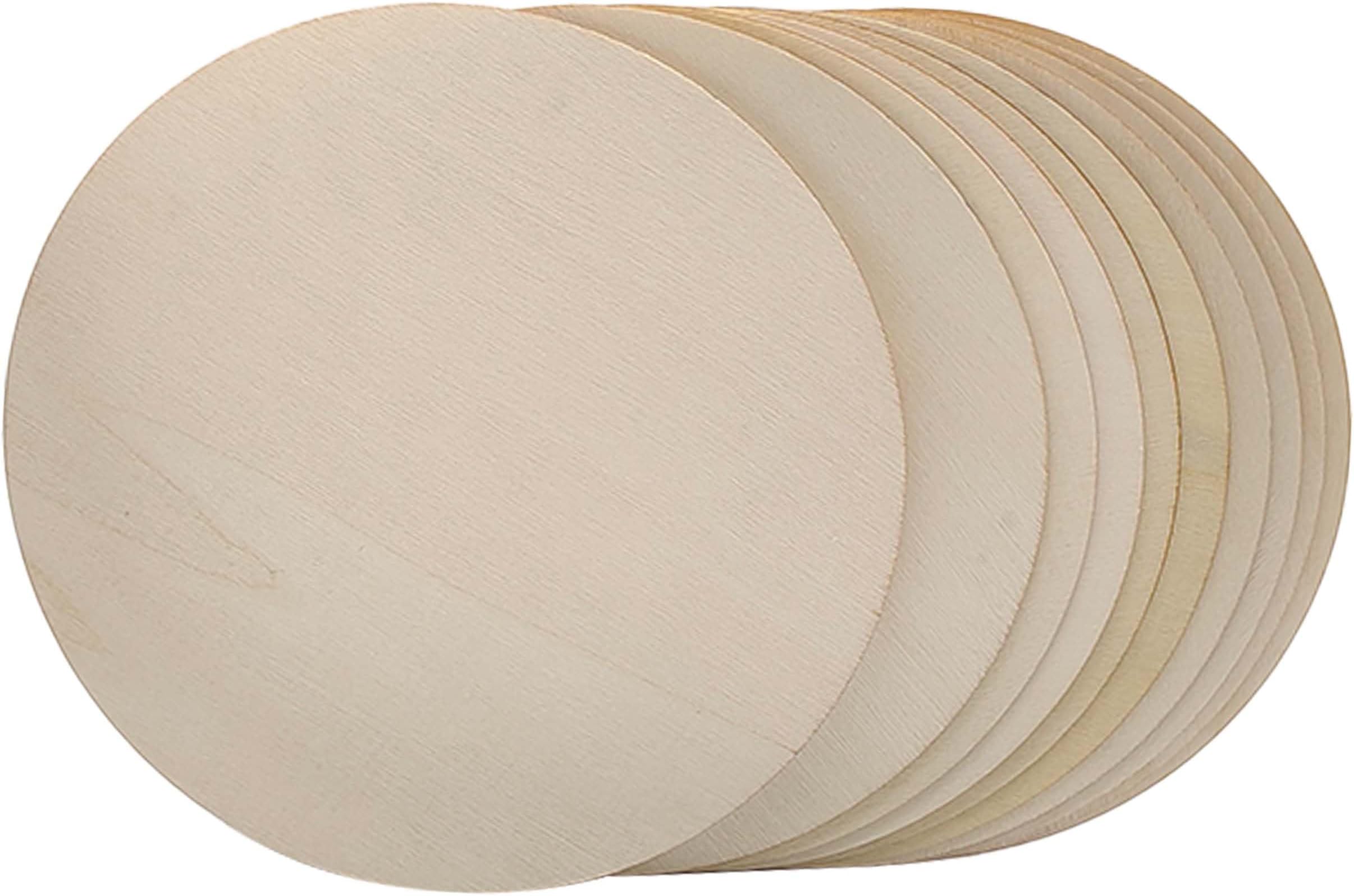Amazon.com: ISUSSER 20 PCS 8 Inch Diameter Unfinished Wood Rounds ...
