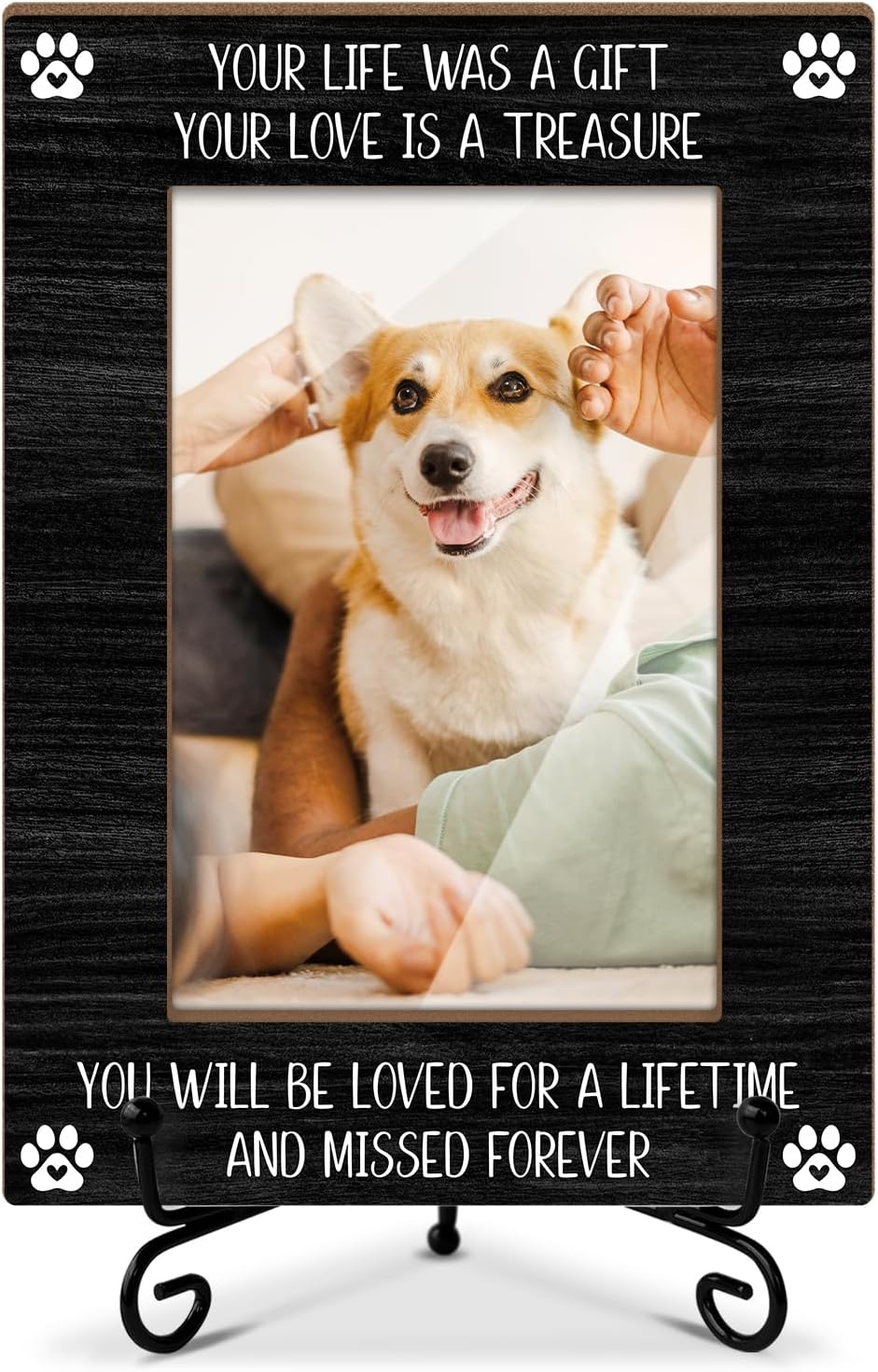 Amazon.com - DOIUCRO Dog Memorial Picture Frame Pet Memorial Frame, 4x6 ...