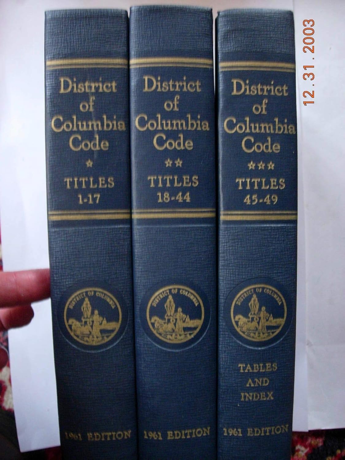 District of Columbia Code Annotated 1961 Edition Volume One: Titles 1 ...
