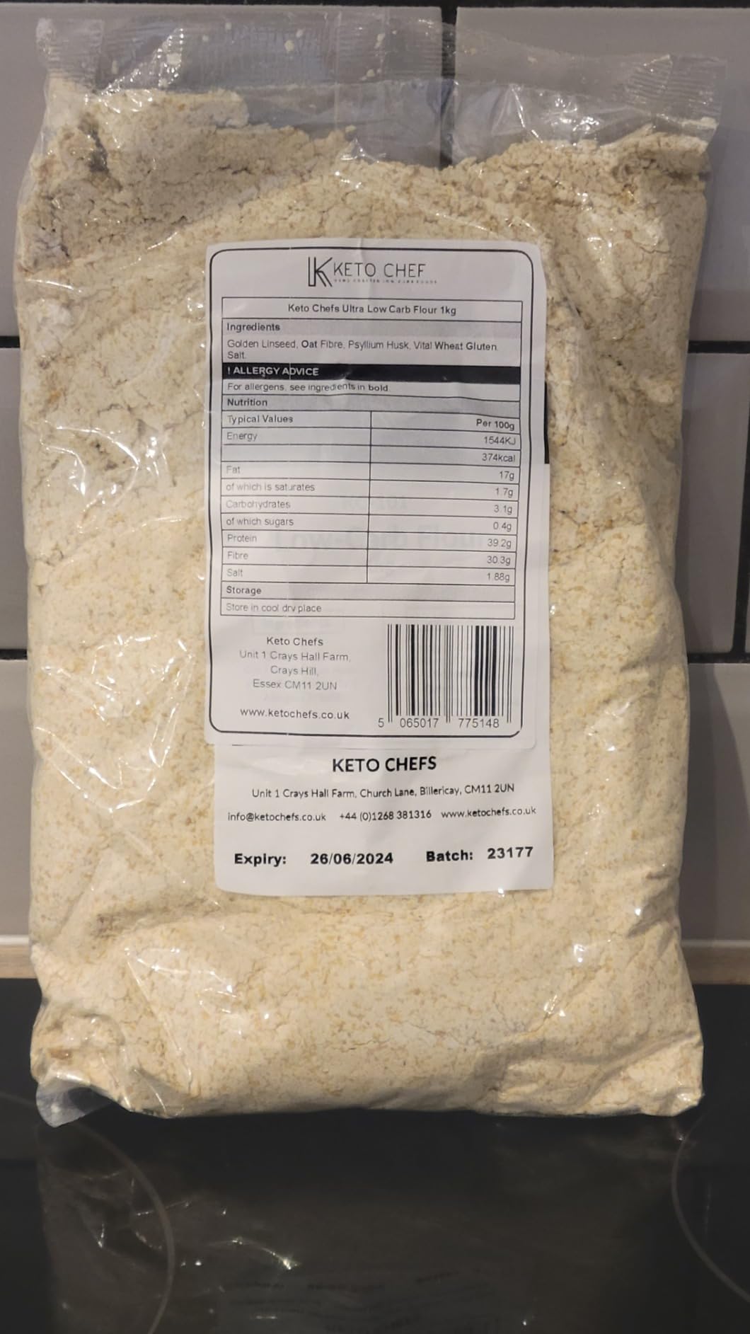 Keto Chefs Ultra Low Carb Flour 1kg - 1 Pack : Amazon.co.uk: Grocery