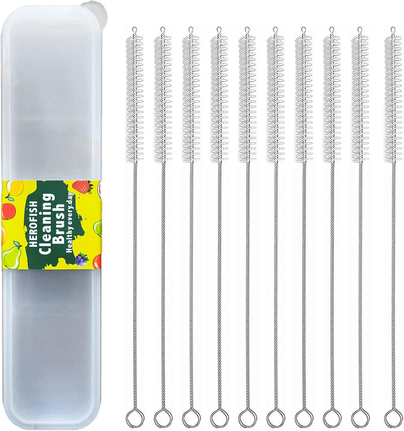 Amazon.com: Straw Brush, Straw Cleaning Brush, Nylon Pipe Tube Cleaner ...